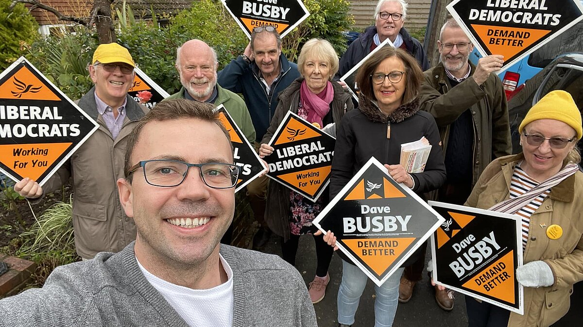 Lib Dem Dave Busby wins safe blue wall Chiddingfold & Dunsfold seat ...